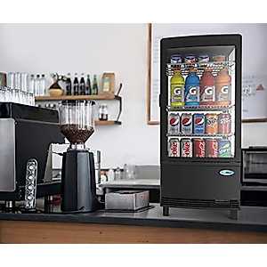 KoolMore CDCU-3C-BK Display Refrigerator, Black, 3cubic feet