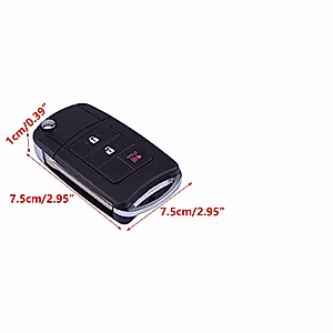 beler 3 Buttons Remodel Remote Flip Folding Key Shell Case Cover Fit For Toyota RAV4