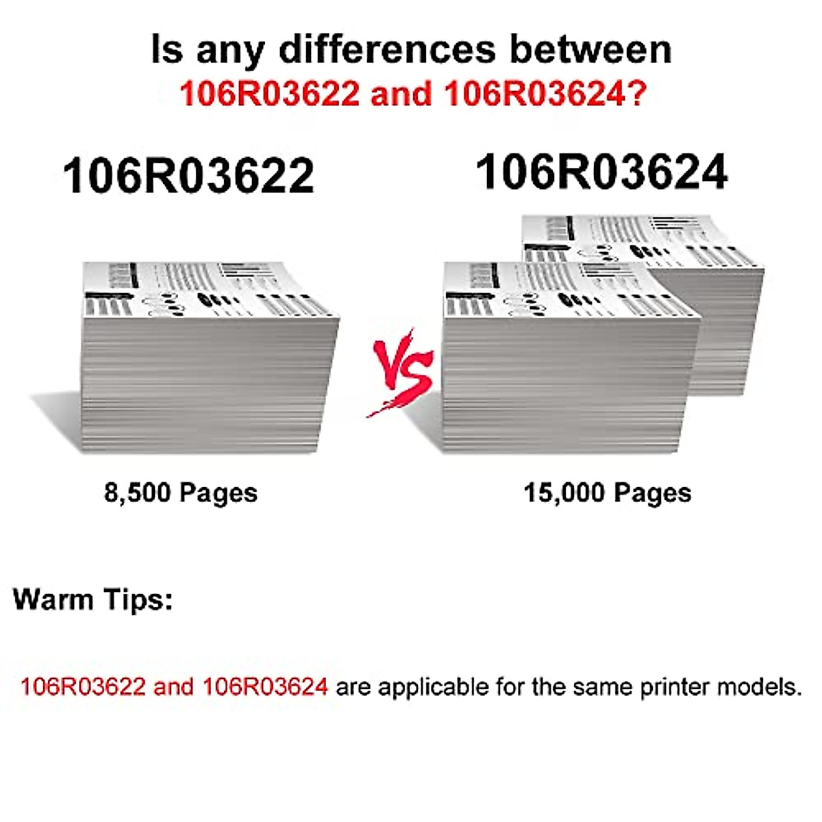 MxVol Compatible Toner Cartridge Replacement for Xerox 106R03624 WorkCentre 3335 3345 Phaser 3330 Printer, Extra High Capacity 15,000 Pages (1-Pack, Black)