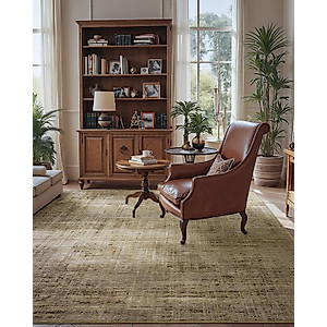 LUMI 4x6 Modern Abstract Area Rug, Ultra-Thin Washable Non-Slip Carpet, Low Profile, Flat Weave Indoor Floor Rugs for Living Room, Bedroom, Dining Room, Home Decor