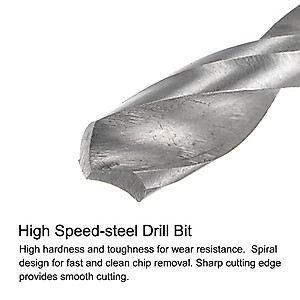 uxcell Tap & Bit Sets, 1/4-20 UNC H2 Straight Flute Machine Thread Milling Tap Extra Long, 5mm High Speed Steel (HSS) Twist Drill Bit