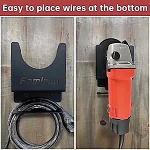 Famiron 2 PCS Angle Grinder Holder,Angle Grinder Stand Tool Wall mount Bracket for 5inch Grinder,Angle Grinder Storage Rack for Cutters,Polishers
