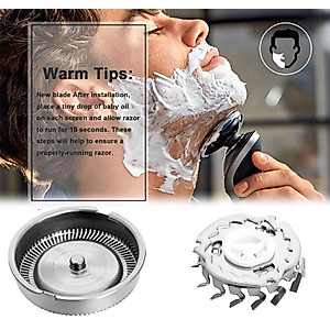 Poweka HQ56 Replacement Shaver Heads Compatible with Philipss Norelcos HQ55 HQ56 HQ3 HQ4 HQ6 Razor Shaving Heads Blade HQ300 HQ442 HQ916 HS190