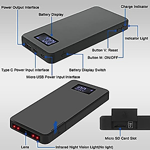 Spy Camera Wi-Fi Hidden Camera, 10000 mAh Large Capacity Portable Mini Spy Hidden Cam, 1080P Wireless Video Nanny Cameras with Phone App Motion Detection Night Vision Home Security