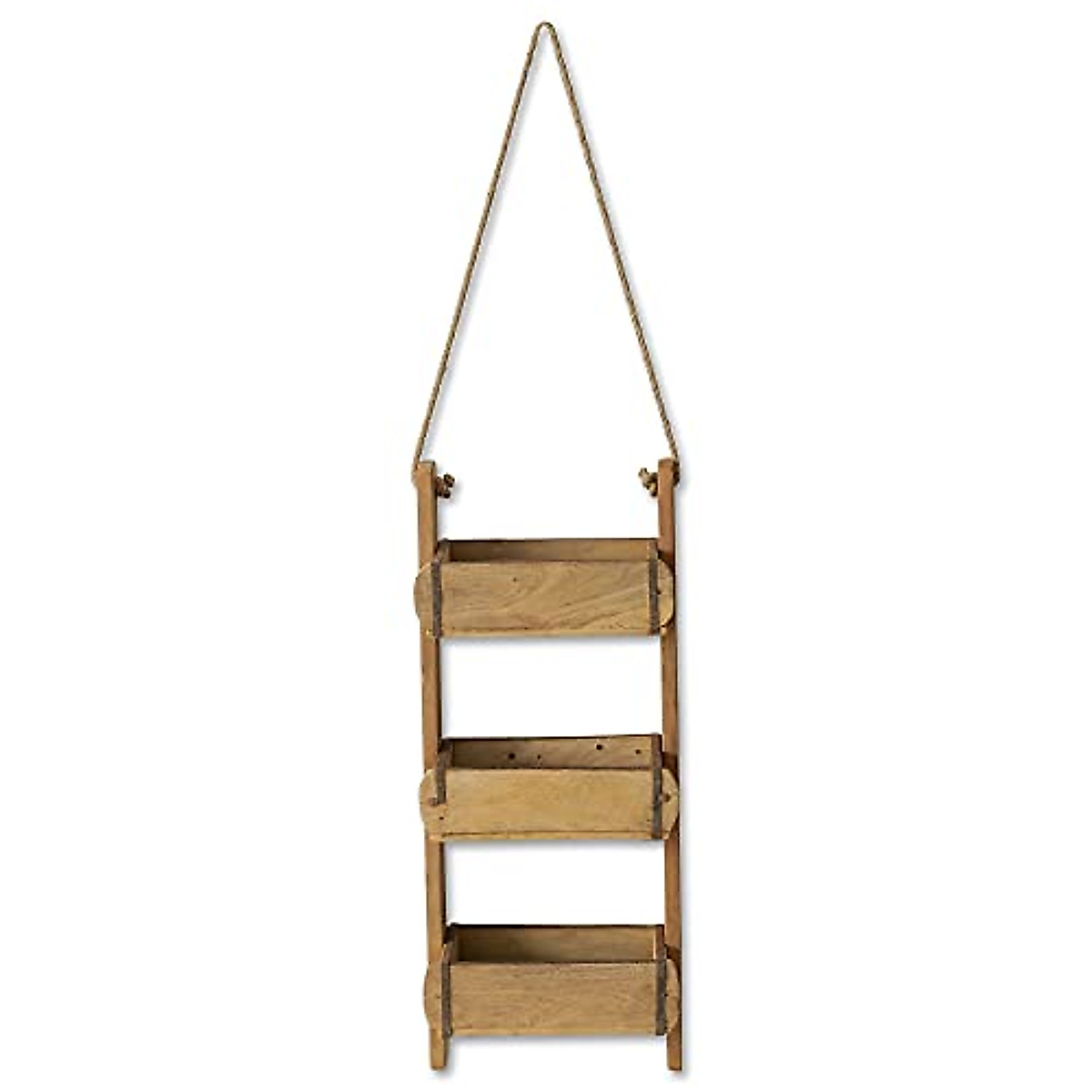 WHW Whole House Worlds Rustic Wall Hanging Shelves, 3 Brick Box Wall Rack, Recycled Wood, 5.5 Wide x 11.75 Long x 30 Inches Tall, 10.25 lbs