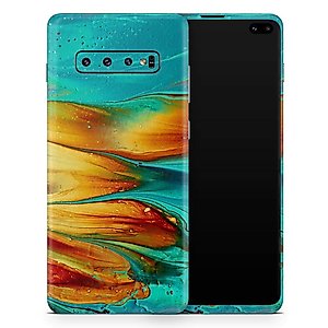 DesignSkinz Liquid Abstract Paint V60 Protective Vinyl Decal Wrap Skin Cover Compatible with The Samsung Galaxy S20 (Screen Trim & Back Glass Skin)