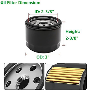 Annolai 394018 GT235 LT166 Air Filter for BS 394018S 272490S 392642 271271 272490 Vanguard V-Twin 12.5-21 HP Engine John Deer-e GT235E LTR155 LTR166 LT170 LX288 SST16 SST18 Lawn Mower