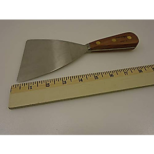 Dexter Russell USA 4in Hi Carbon Scraper Forged Angled Stiff Blade Full Tang Triple brass rivets Bolster 25RC4 Wood Handle Factory Second