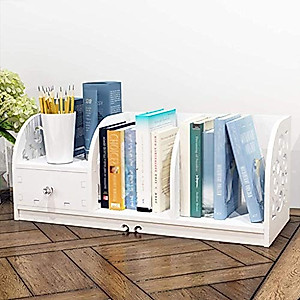 GELTDN Bookshelf Simple and Desk Simple Assembly Storage Shelf Environmental Protection Material, Waterproof and , No Odor