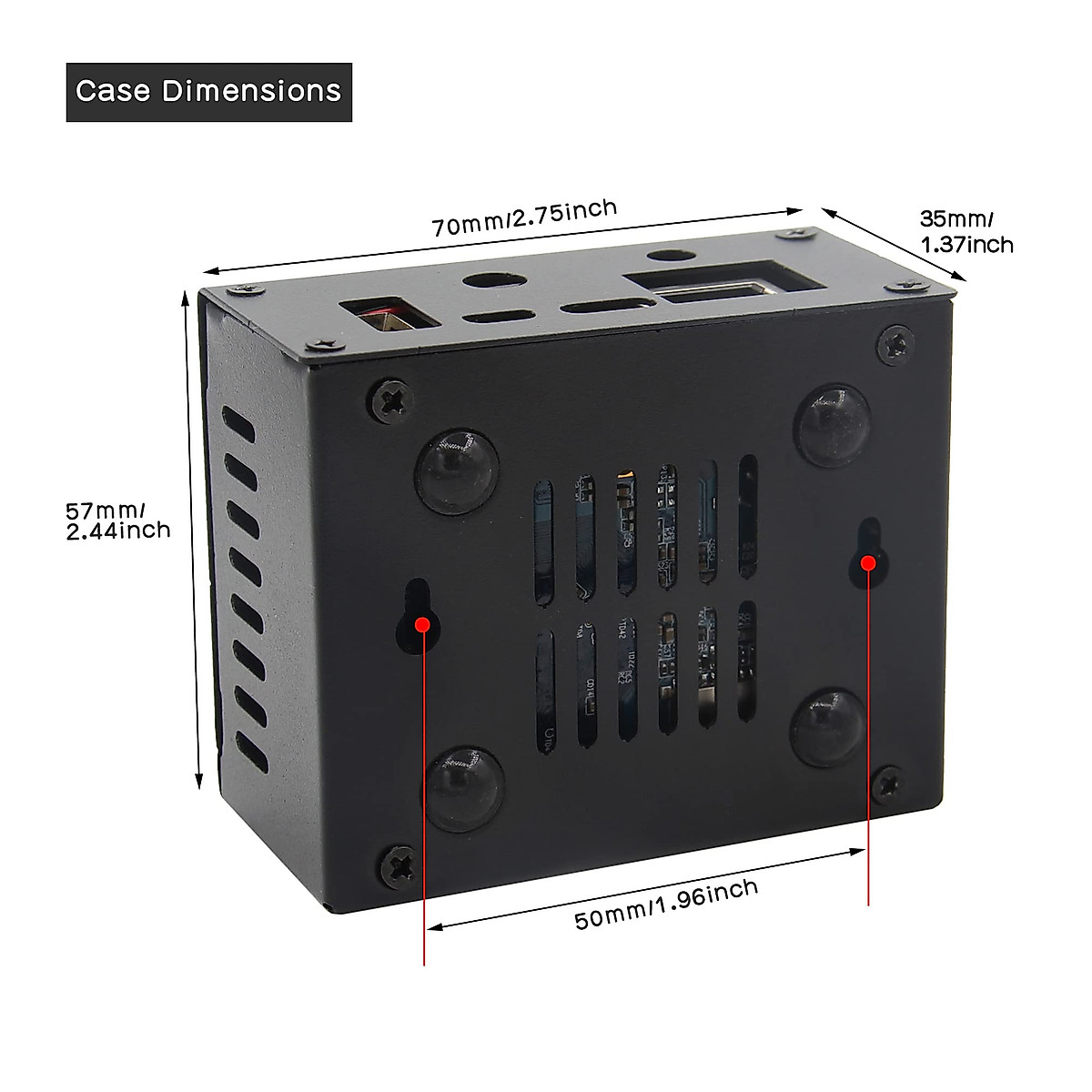 eleUniverse Orange Pi Zero 2 Case N500, Metal Case with 5V 3010 Cooling Fan and 4pcs Aluminum Heatsinks & Antenna