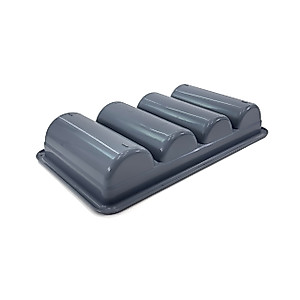 Farag Janitorial Cutlery Bin | Flatware Bin 4 Compartment Plastic | Commercial Cutlery Box Gray | Polypropylene Plastic.