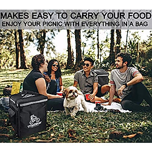 TheBiker Pizza Delivery Backpack, 20" L x 16.5" W x 16.5" H (51 x 42 x 42 Centimeter) Food Delivery Bag, Thermal,Heat Insulated Backpack