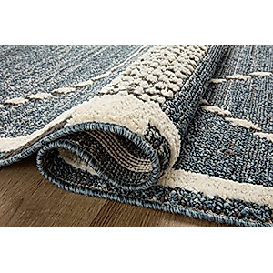 Loloi II Fabian Collection FAB-01 Denim/Charcoal 4'-0" x 6'-0" Accent Rug