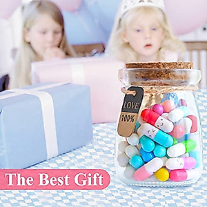 Capsule Letters Message in a Bottle, Romantic Love Capsule Pills Gift for Boyfriend Husband Girlfriend Wife Friend Birthday Christmas Anniversary Valentine Day Father Day