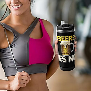 Beer Yes No Travel Coffee Mug Reusable Insulated Drinking Cup with Lid for Home Outdoor Works 13 Oz