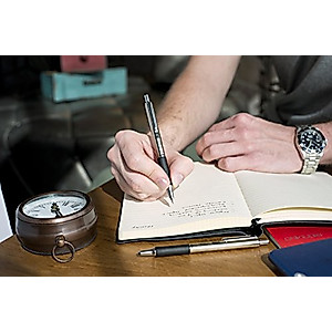 Zebra Pen G-402 Retractable Gel Pen, Stainless Steel Barrel, Fine Point, 0.5mm, Black Ink, 12-Pack