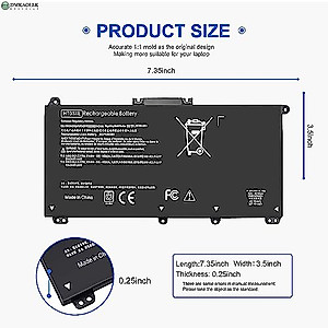 HT03XL L11119-855 Laptop Battery for HP Pavilion 14-CE 14-CF 14-DF 15-CS 15-DA 15-DB 15-DW 17-by 17-CA Series 15-CS0053CL 15-DW0033NR 15-DA0014DX L11421-542 L11421-2C2 HSTNN-UB7J HSTNN-DB8R HT03041XL