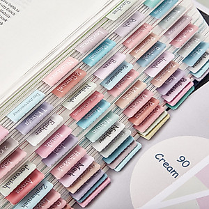 Cream Pastel Bible Tabs, Laminated Bible Tabs for Women and Girl, 90 Bible Tabs Old and New Testament, Includes 24 Blank Tabs, Bible Journaling Supplies, Bible Book Tabs, Christian Gift