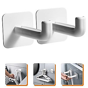 DOITOOL Laundry Organizer 2pcs Clothes Hanger Hooks Coat and Hat Hook Wall Hooks Single Wall Mount Hanger Closet Organizers for Clothes Hats Towel Purse Key Robes Bathroom Kitchen Hangers
