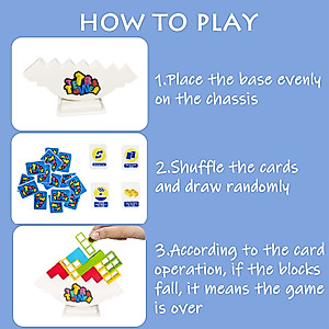 WOWNOVA 32PCS Tetra Tower Stacking Building Balance Block Game Toys for Kids, Adults & Family Game Night, Balancing Blocks Board Games Stacking Fun Toy for Children, Teens, Adults, Friends, Parties