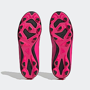 adidas X SPEEDPORTAL.4 Flexible Ground Soccer Shoe, Team Shock Pink/White/Black, 3.5 US Unisex Little Kid