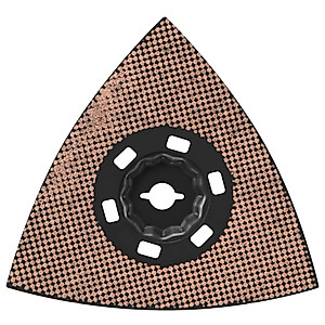 BOSCH OSM450CR10 1-Piece StarlockMax 100-Grit Oscillating Multi-Tool Carbide Delta Sanding Pad for Extreme-Duty Application in Grout and Abrasive