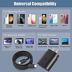 Samsung S23 S22 Charger Fast Charging,25W USB C Super Fast Charger Type C Wall Charger Block & Android Phone Cable 10ft for Samsung Galaxy S23 S22 Ultra Plus, S20/S21Ultra, Note20, Z Fold/Flip,2 Pack