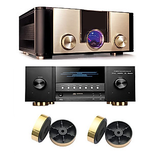 Sam&Johnny 4Pcs Speaker Spikes Stand Feets Audio Active Speakers Repair Parts Accessories DIY for Home Theater Sound System etc(Gold)