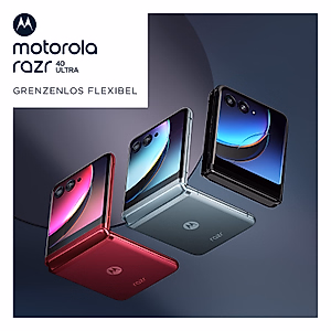 Motorola razr 40 Ultra 5G 256GB Storage + 8GB RAM - 6.9"/3.6" FHD Display - Dual SIM (Nano SIM + eSIM) Unlocked Android 13 Flip Phone - International Version (Infinite Black)