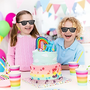 Morcheiong 12 Pack Party Sunglasses in Bulk for Birthday Summer Party Goody Bag Fillers Favors (Black)