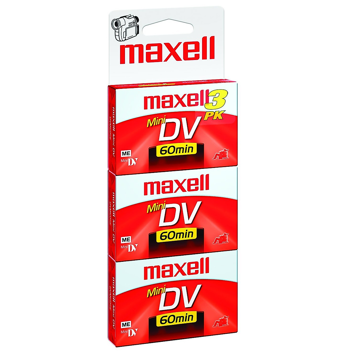 Maxell 298016 Premium Grade Mini DV Video Cassette 60 Minutes 3 pack