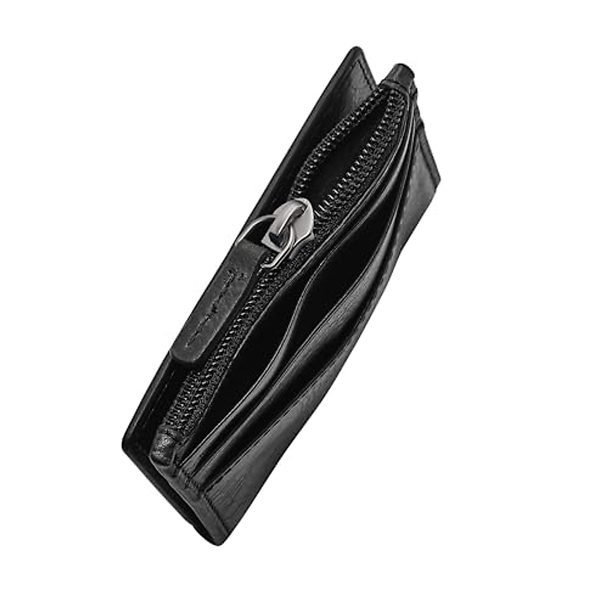 Fossil Men's Andrew Leather Zip Card Case Wallet, Black, (Model: ML4394001)