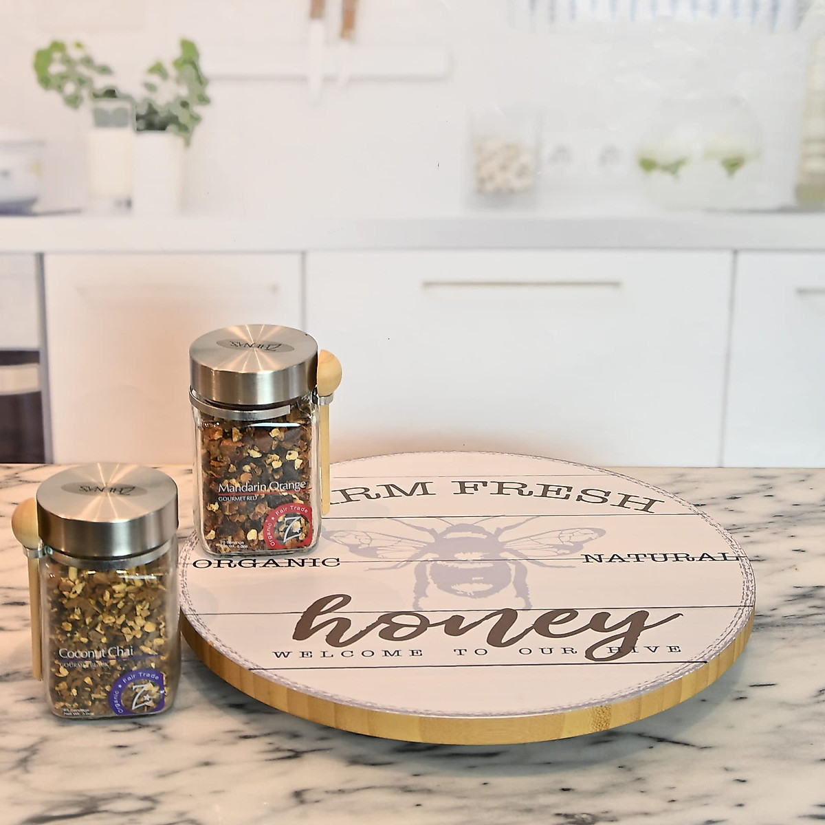 Boston Warehouse Farm Fresh Honey 12 Inch Bamboo Lazy Susan (79892)