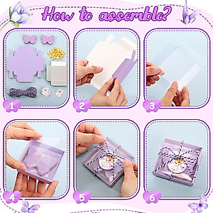 Dansib 30 Set Butterfly Soap Baby Shower Favors Butterfly Handmade Scent Soaps with Gift Box Thanks for Fluttering by Cards Butterfly Charms for Guest Gender Reveal Keepsake Party Wedding