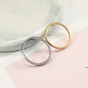 SEniutarm Engagement Love Rings Wedding Bands Couple Fashion Plating Titanium Steel Finger Ring Party Jewelry Accessory Gift for Women/Girl Finger Rings DIY Jewelry Gifts - Silver Us10