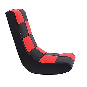 THE CREW FURNITURE Boost Video Rocker Gaming Chair, Polyurethane, Red