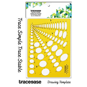 Traceease Trace Simple Trace Stable, 30 Degree Triangle Quilting Ruler and Quilting Template, All Purpose Acrylic Tool for DIY Design Shaped Angular Stencils, 13.9 cmx 22.8 cm