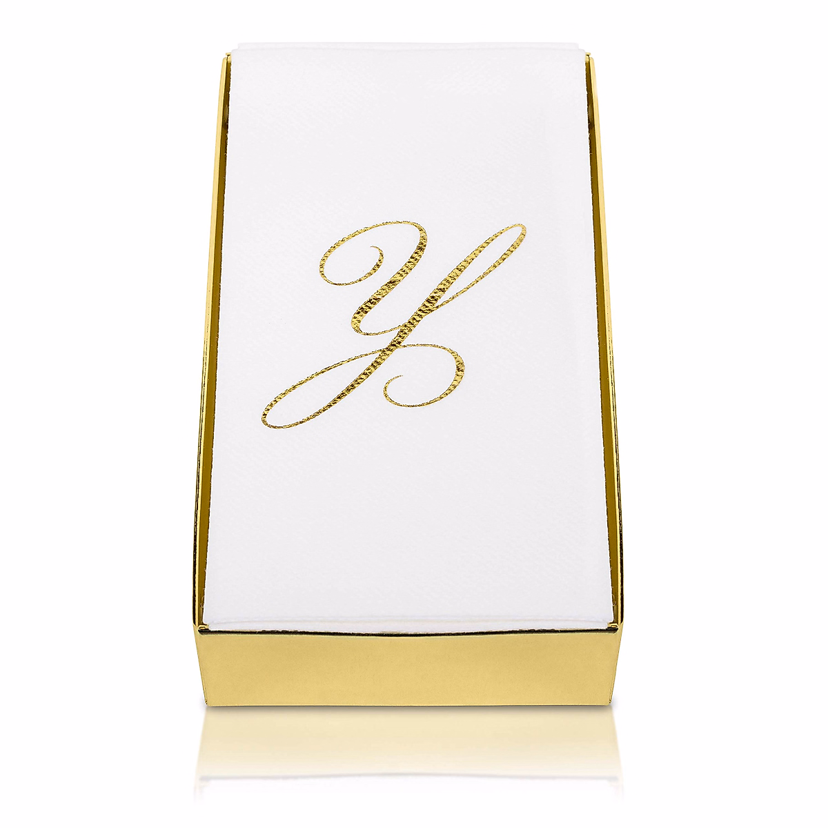 AH AMERICAN HOMESTEAD Disposable Hand Towels for Bathroom 50 Count - Guest Bathroom Essentials -Bathroom Paper Towels - Monogrammed Disposable Napkins - Wedding Napkins in Paper Towel Tray (Silver, H)