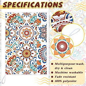 4 Pieces Leaves Kitchen Towels 16 x 24 Inch Dish Towels Bathroom Hand Towels Set Absorbent Hand Drying Cloth Hand Towels for Kitchen Bathroom (Retro Style)