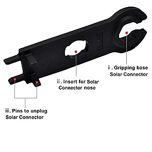 CGCWW Solar Connectors Assembly Tools, 15Pairs Solar Panel PV Cable Connectors with 1Pair Spanners, Solar Crimping Tools Kit