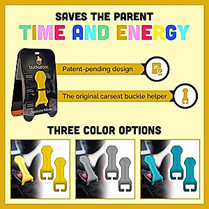 BUCKLEBEE Easy Car Seat Buckle Release Aid for Children Unbuckle Car Seat Release Tool - Car Seat Button Pusher - Car Seat Opener For Nails - Car Seat Buckle Release Tool Buddy Me (1 Pack Yellow)