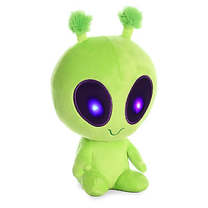 Aurora® Interstellar Galactic Cuties™ Twitch Light Up Alien Stuffed Animal - Cosmic Companions - Illuminating Fun - Green 8 Inches