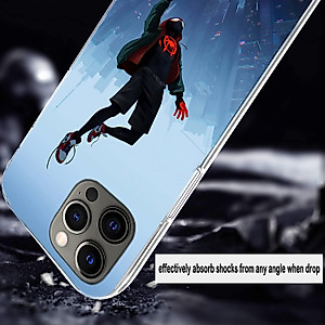 Compatible with iPhone XR Case Morales in The City Jump Miles Soft TPU Flexible Protective Phone Case Cover Shockproof