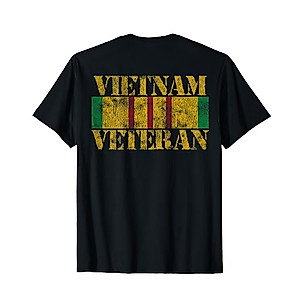 Vietnam Veteran Flag Service Ribbon Patch T Shirt Men Gift