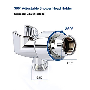 High pressure shower head kit with 3 filters, shower hose, Shower Head Holder