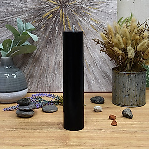 2 x 9 Black Pillar Candle