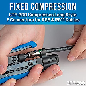 Jonard Tools TK-82 COAX Tool Kit - 8 Piece COAX Cable Network Tool Kit Featuring Coaxial Cable Stripper RG59 / RG6 / RG7 / RG11, CATV Tools and Compression Tool for Long F Connector