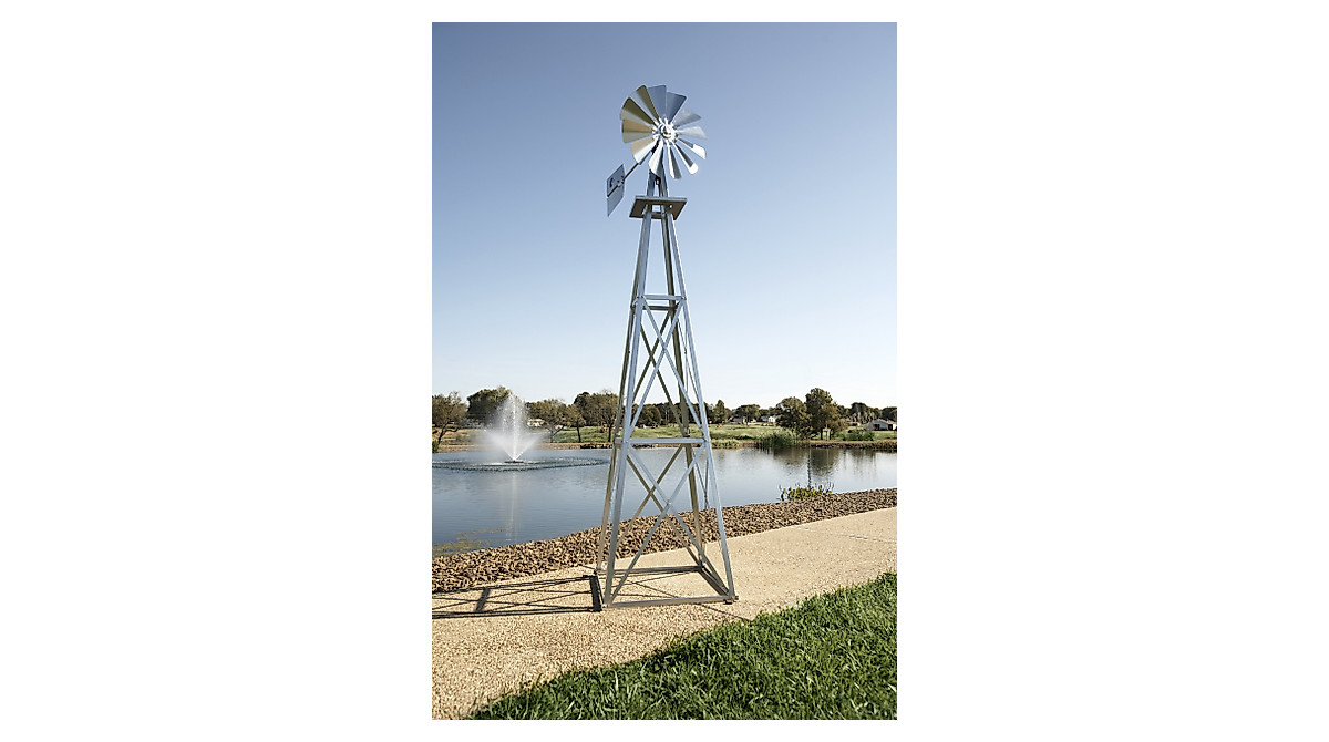 12-Foot Galvanized Windmill for Your Yard