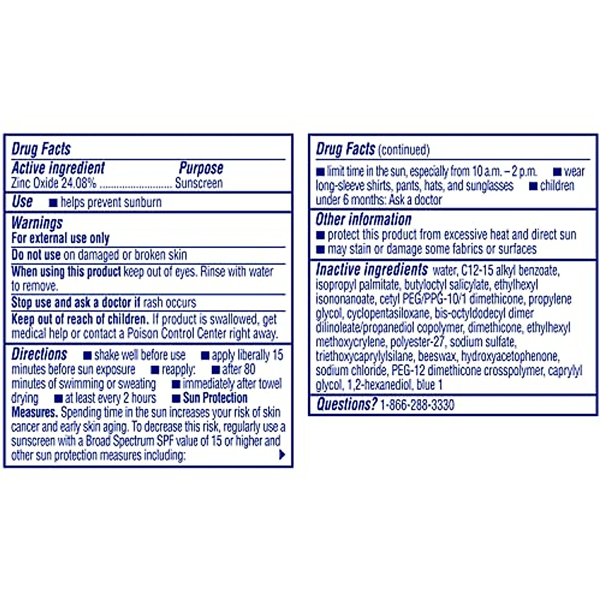 Coppertone Kids Roll-On Sunscreen with Blue Color, Zinc Oxide Sunscreen Lotion, Kids Tear Free Sunscreen, 2.5 fl oz bottle