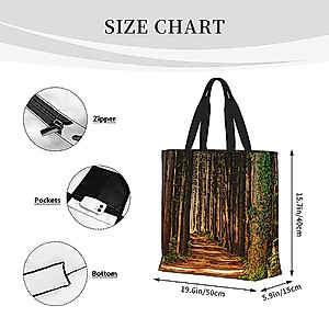 VACSAX Tote Bag for Women Reusable Shopping Bags tree natural environment Print Shoulder Handbag Aesthetic Totes for Grocery